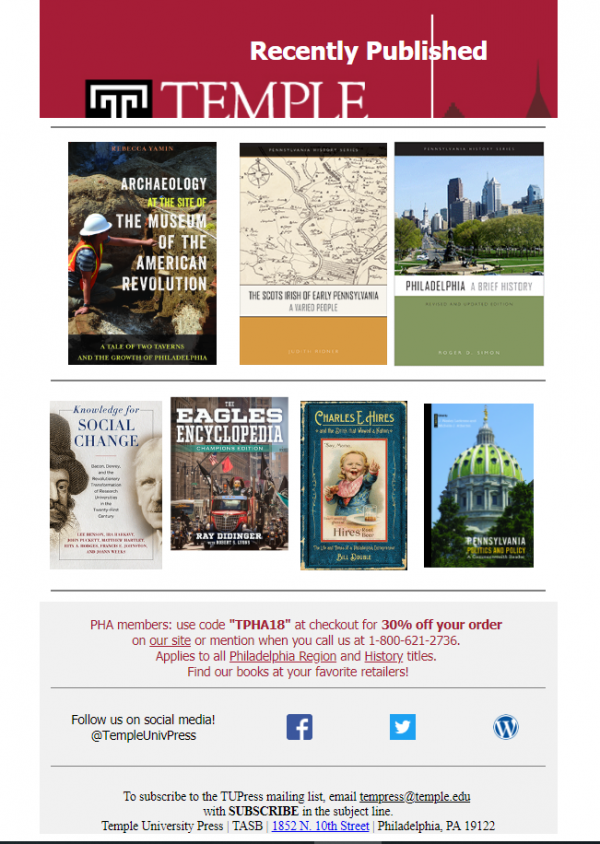 Temple University Press Presents… | PHA